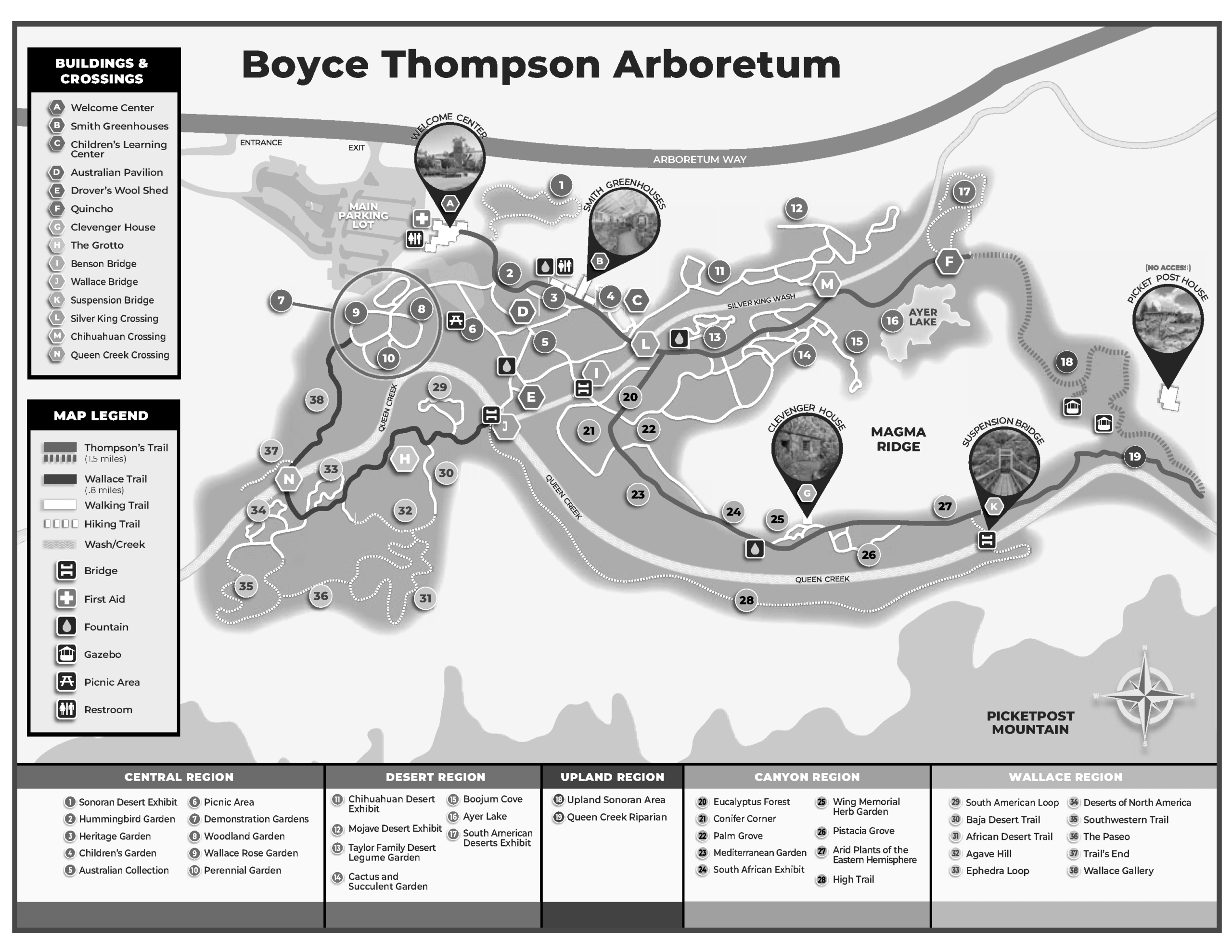 Arboretum Map - Boyce Thompson Arboretum